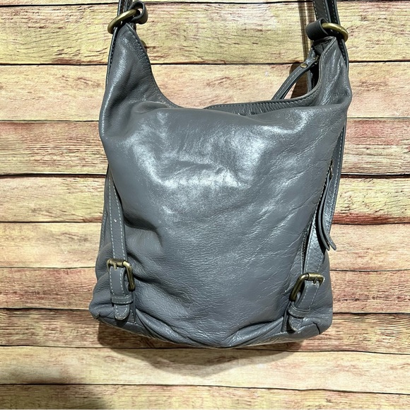 latico | Bags | Latico Grey Leather Crossbody | Poshmark